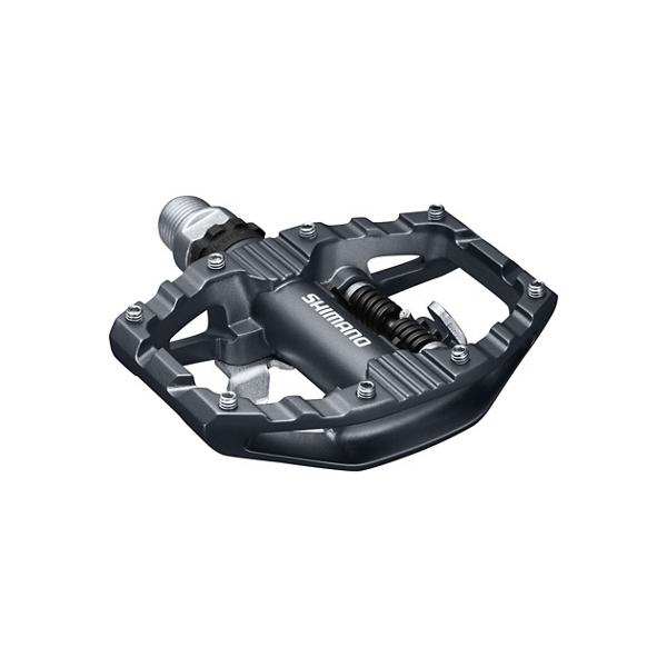 Shimano シマノ ペダル  PD-EH500 SPDペダル 片面SPD 片面フラット 両面ペダル片面は使い易いSPDステップインタイプ、もう片面はスパイクが着脱可能なグリップ性の高いフラットタイプ仕様の両面踏みペダルクロスバイクからグ...