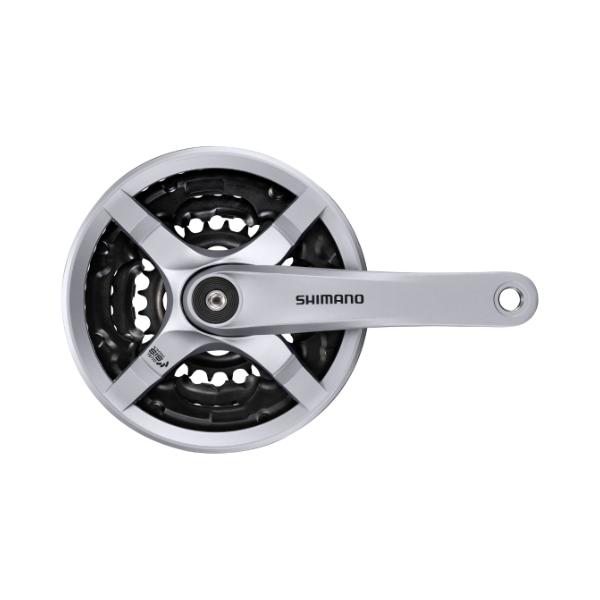 Shimano シマノFC-TY501クランクセット 軽快かつ信頼性に優れたシフティング多方面で通用する性能複数のコンポーネントに幅広く対応8/7/6スピード対応精密なチェーンラインコントロール42-34-24Tクランク長 : 170mm ...