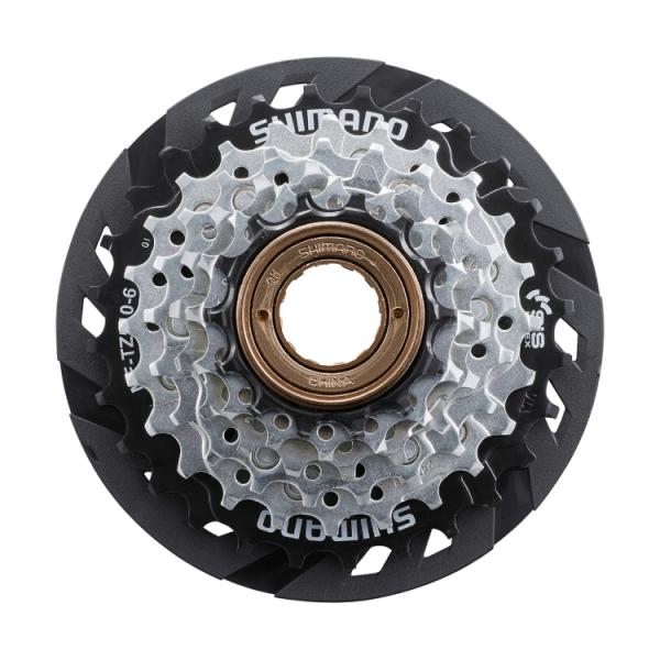 SHIMANOシマノボスフリー スプロケットMF-TZ510MF-TZ500よりも優れた耐腐食性6速 14-28T7速 14-28T7速 14-34Tスポークプロテクター付きスポークプロテクターなしオプションあり(別ページ)簡易梱包（メーカ...