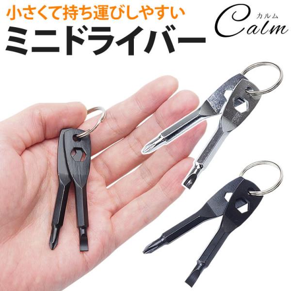 キーリング付きで鍵と一緒に携帯できる♪キーリング付きで鍵と同じようなサイズ!!キーホルダーの代わりに使うことで、いつでもどこでもドライバーを携帯できます。サイズ(約)：長さ70mm×幅15mm材質：ステンレス鋼重量(約)：27g (リング含...