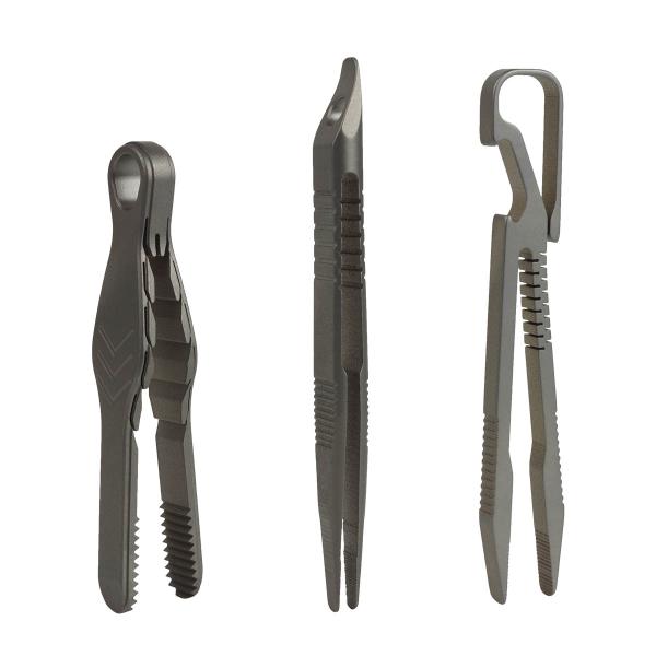 【Type-A】サイズ(約)：58mm×11mm重量(約)：6g素材：TC4チタン合金製生産国：中国【Type-B】サイズ(約)：80mm×7.5mm重量(約)：6g素材：TC4チタン合金製生産国：中国【Type-C】サイズ(約)：77mm...