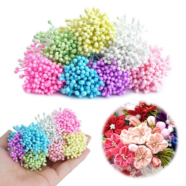 商品詳細サイズ：約3mm〜約5mm（粒）長さ：約60mmカラー：ホワイト、ベビーピンク、ピンク、パープル、イエロー、ライトグリーン、ライトブルー素材：石膏個数：980本（140本×7色）※ご閲覧の環境等により、色味などが実際の商品と異なって...