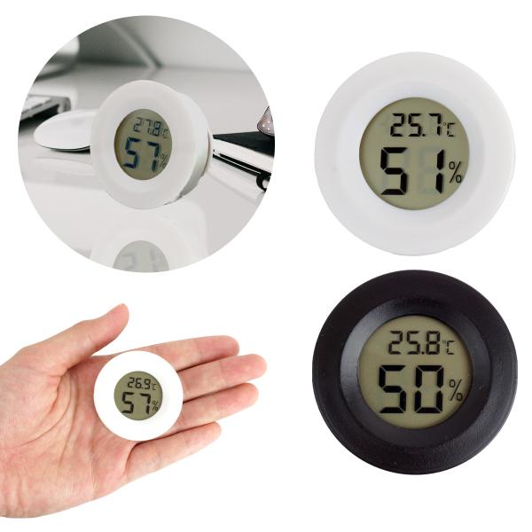 温度計と湿度計温度計と湿度計の機能を搭載しており、1台で温度と湿度の確認が可能。画面上に両方が表示されているので、切り替える必要がなく、簡単に確認することができます。サイズ（約）：4.5cm×4.5cm×1.7cm温度範囲：-50℃〜70℃...