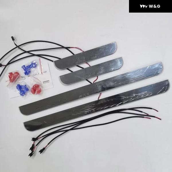トリム ペダル LED カーライト ドアシル スカッフプレート パスウェイ ダイナミックストリーマー ウェルカムランプ スバル WRX STI 2013 - 2018 2019 2020 カスタムパーツ アクセサリー 交換用部品Hign-c...