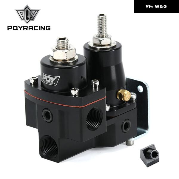 EFI - キャブレター デュアルステージ調整可能燃料圧力レギュレーターキット 13220 1/8インチ NPT 3/8インチ NPT ブラック PQY-FPR03BK-QY カスタムパーツ アクセサリー 交換用部品Hign-concern...