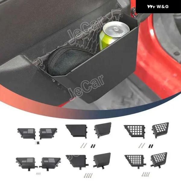車用 フロント リアドア サイドネットポケット メッシュ アイアン 収納 ボックス ジープ ラングラー JK 2011-2017 2/4ドア オーガナイザー アクセサリー カスタムパーツ アクセサリー 交換用部品Product shape:...