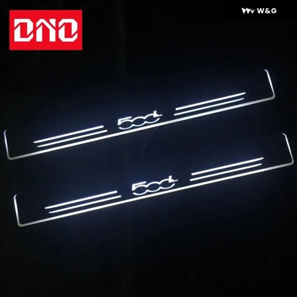 トリム ペダル LED カーライト ドアシル スカッフプレート パスウェイ ダイナミックストリーマー ウェルカムランプ フィアット 500L 2013 - 2019 カーアクセサリー カスタムパーツ アクセサリー 交換用部品Hign-con...