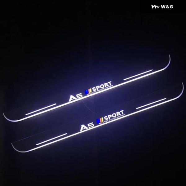 トリム ペダル LED カーライト ドアシル スカッフプレート パスウェイ ダイナミックストリーマー ウェルカムランプ アウディ A5 B8 B9 セダン 2010 - 2019 カスタムパーツ アクセサリー 交換用部品Hign-conce...