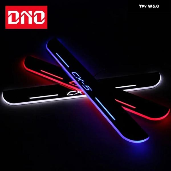 トリム ペダル LED カーライト ドアシル スカッフプレート パスウェイ ダイナミックストリーマー ウェルカムランプ マツダ CX-5 CX5 2015-2018 カーアクセサリー カスタムパーツ アクセサリー 交換用部品Hign-con...