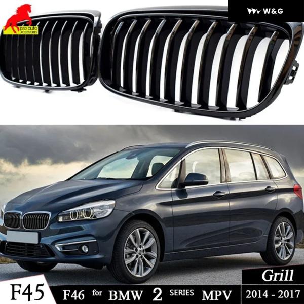 車用フロント バンパー キドニー グリル グリル 2014-2018 BMW 2シリーズ F45 アクティブツアラー プレLCI F46 GT グランツアラー 216I 218I 220I 225I カスタムパーツ アクセサリー 交換用部品...