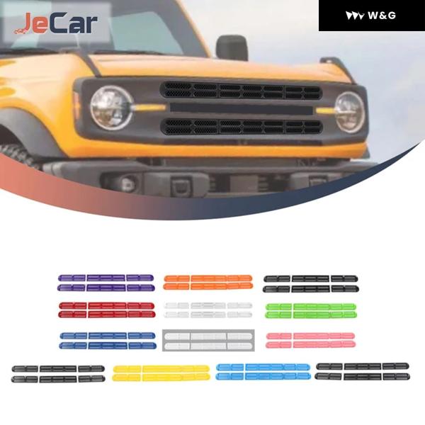 ABS カーセンター グリル カバー トリム ステッカー グリル ネット メッシュオーナメント フォード ブロンコ 2021+ 自動車 外装 アクセサリー カスタムパーツ アクセサリー 交換用部品Hign-concerned Chemica...