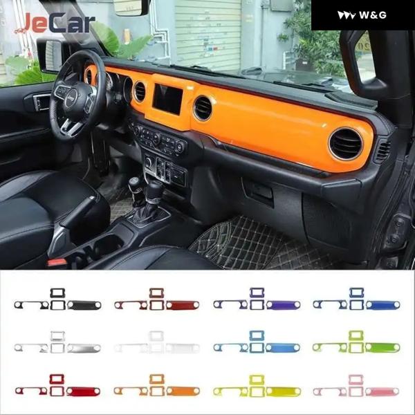 ABS製 カーセンター コンソール パネル ナビゲーション 装飾 フレーム ステッカー ジープ グラディエーター JT ジープ ラングラー JL 2018 UP アクセサリー カスタムパーツ アクセサリー 交換用部品Hign-concern...