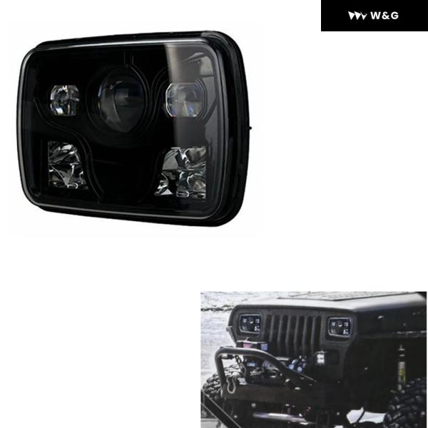 DOT承認 7X6インチ 48W 4000LM LED ヘッドライト ハイ/ロービーム H6014 H6052 H6054 6054シールドビーム ヘッドライト に適合 1個 カスタムパーツ アクセサリー 交換用部品Hign-concern...