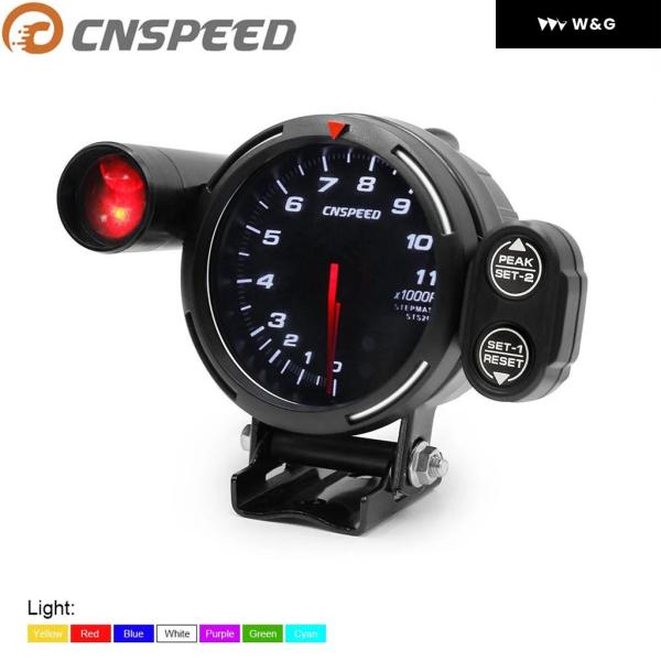 80MM 7色自動タコメーターゲージ 0-11000 RPM 高速ステッピングモーター シフト ライトとピークハザード付き カスタムパーツ アクセサリー 交換用部品Hign-concerned Chemical:NonePlacement ...