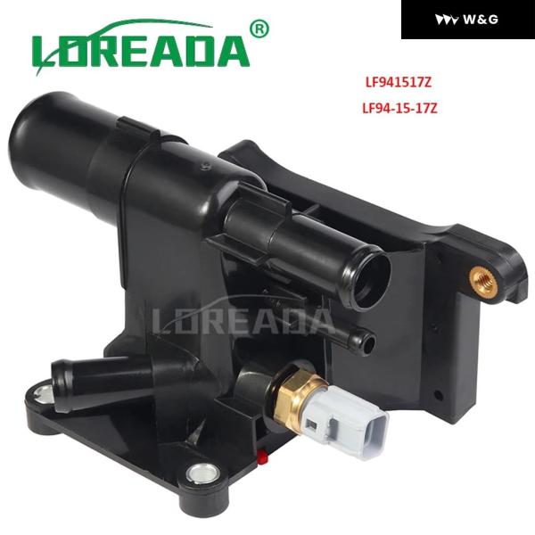 LF941517Z LF94-15-17Z ウォーター アウトレット エンジン クーラントサーモスタット ハウジング マツダ 3 5 6 CX-7 L4 2.0 2.3 2.5L LF9415179A 902-690 カスタムパーツ アクセ...