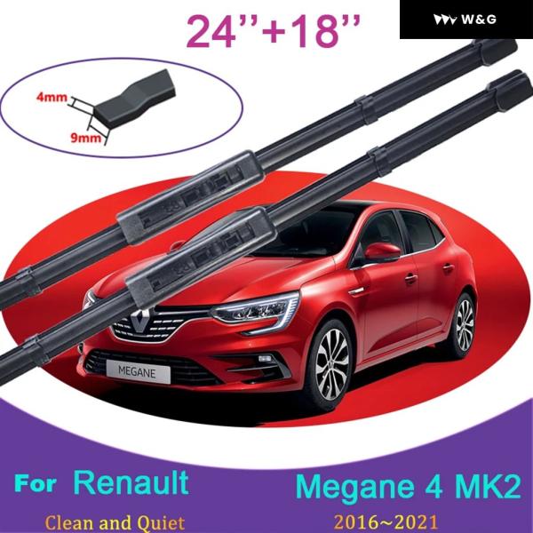 ルノー メガーヌ 4 MK4 2016 - 19~2022 フロントウィンドウ フロントガラス ゴム製 ワイパー ブレード アクセサリー カスタムパーツ アクセサリー 交換用部品Hign-concerned Chemical:NonePla...