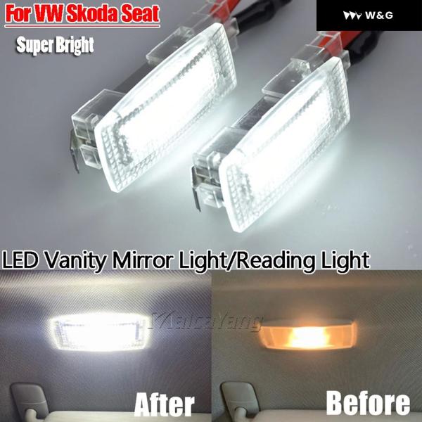 LED インテリア サンバイザー バニティミラー ランプ読書灯VW ゴルフ 4 5 6 7 パサート CC B5 B6 B7ポロティグアンシロッコジェッタトゥーラ カスタムパーツ アクセサリー 交換用部品Hign-concerned Che...