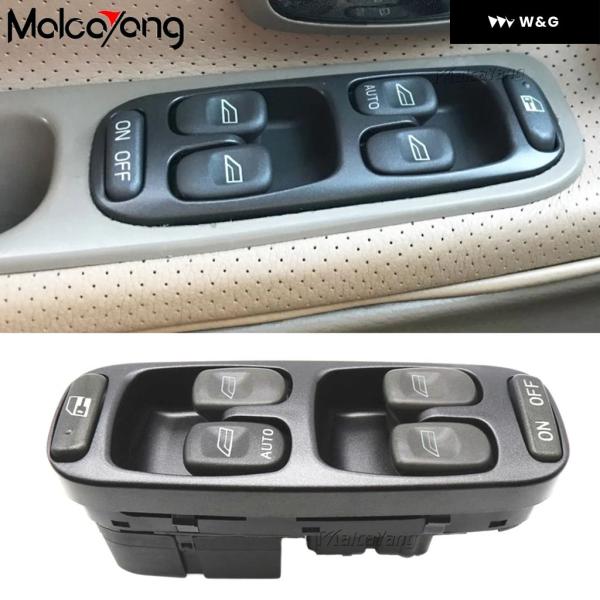 8638452 9472276 8637145 9148957 マスターパワーウィンドウスイッチ コントロール ボタン ボルボ V70 S70 XC70 1998-2000 LEDグリーンバックライト カスタムパーツ アクセサリー 交換用部...