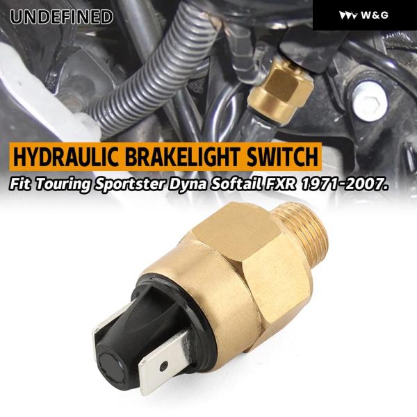 オートバイ バイク 油圧 ブレーキライト スイッチ ケーブル ハーレー ツーリング ストリートグライド ダイナ ローライダー ソフテイル ファットボーイ スポーツスター 1971-2007 カスタムパーツ アクセサリー 交換用部品Prote...
