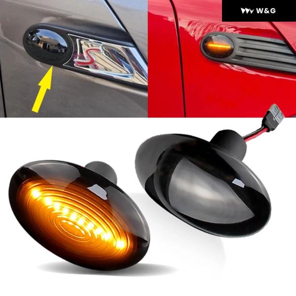 2個 CANBUS LED サイドマーカー ウィンカーライト MINI COOPER R56 R57 R58 R59 2007-2013 CL-R56-LSM-SM リピーター ウィンカーライト カスタムパーツ アクセサリー 交換用部品Hi...