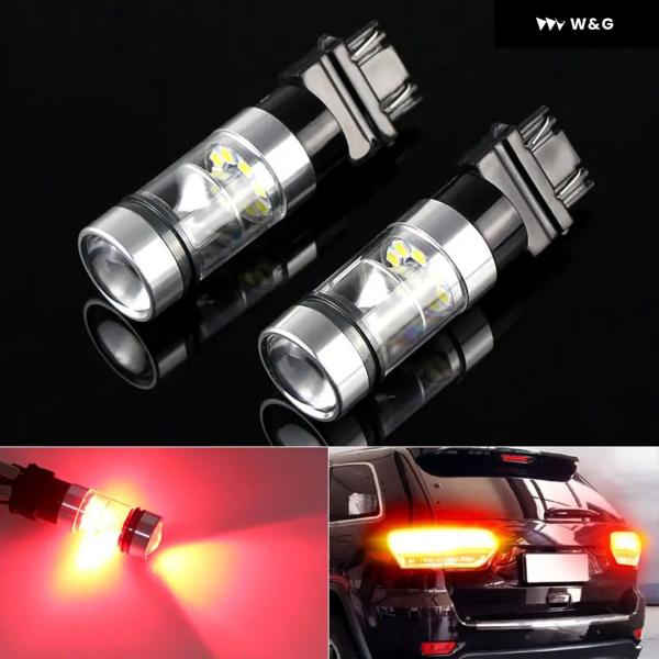 2個 CANBUS LED ブレーキライト バルブ ランプ 3157 3057 T25 P27/7W ジープ ラングラー JK グランド チェロキー リバティ コマンダー コンパス パトリオット用 カスタムパーツ アクセサリー 交換用部品H...