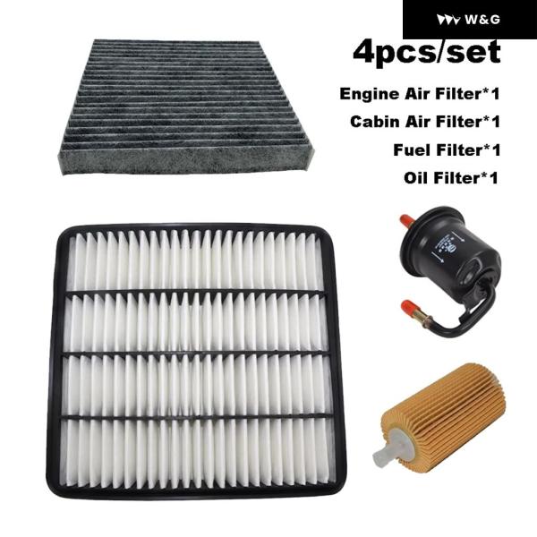 トヨタ ランドクルーザー 200 5.7L レクサス LX 570 燃料オイル AC キャビンエア フィルター キット アクセサリー 3UR-FE エンジン パーツ用 フィルターセット 4個 カスタムパーツ アクセサリー 交換用部品Hign...