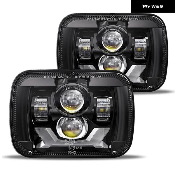 2022年 アップグレード 180W H6054 5X7 7X6 LED ヘッドライト DRL ウィンカー ハイ/ロービーム ジープ チェロキー XJ ラングラー YJ フォード シボレー GMC トーヨー用 カスタムパーツ アクセサリー ...