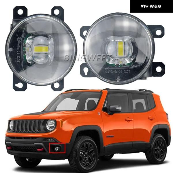 フォグランプ ヘッドライト ジープ レネゲード BU コンパス チェロキー LEDレンズ フォグランプ フォグライト ジャガー ポルシェ カイエン 955 カスタムパーツ アクセサリー 交換用部品Hign-concerned Chemica...