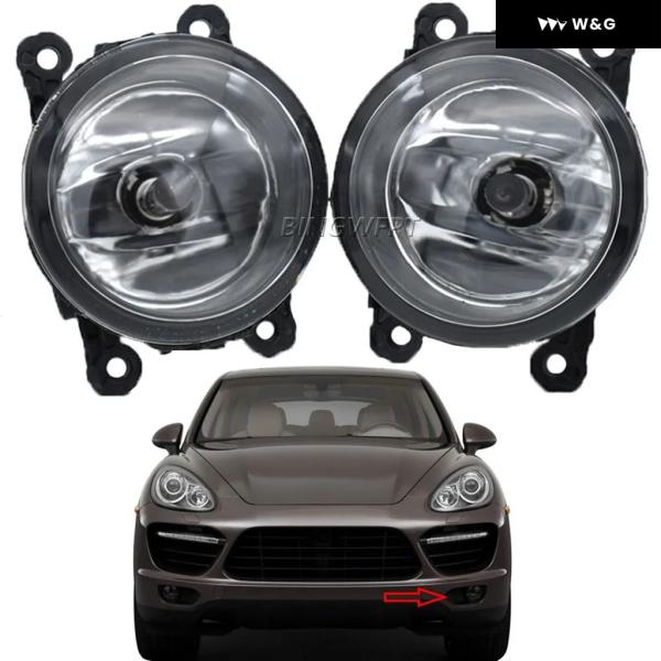 カー スタイリング フロント フォグライト フォグランプ ポルシェ カイエン 92A 958 2010-15 9ピース LED フォグライト H11 DRL 12V カスタムパーツ アクセサリー 交換用部品Hign-concerned Ch...