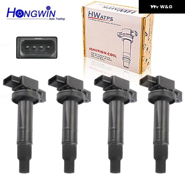 イグニッション コイルプラグ 4個 トヨタ プリウス XA XB エコー 1.5L 2000-2010 90080-19021 90919-02240 UF316 UF-316 90919 02240 5C1293 カスタムパーツ アクセサ...