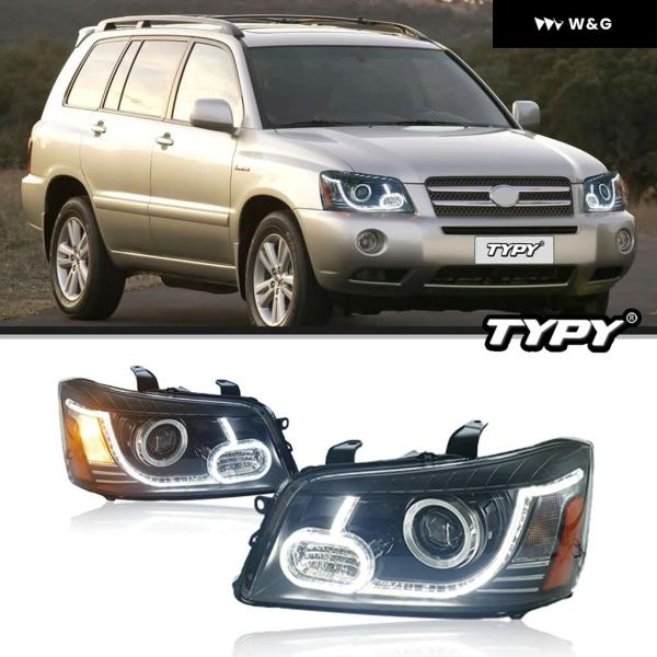 LEDプロジェクター ヘッドライト トヨタ ハイランダー SUV 2001-07 フロントランプ ヘッドランプ ハイロービーム カスタムパーツ アクセサリー 交換用部品Hign-concerned Chemical:NoneCar Bran...