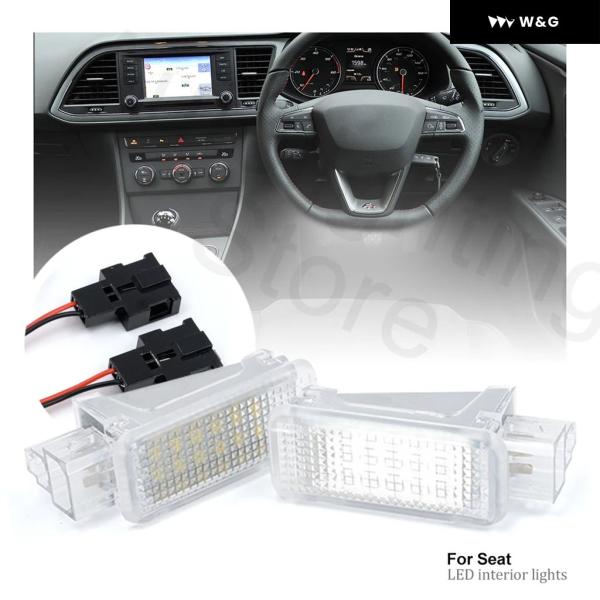 2個 LED ラゲッジコンパートメントライト インテリア ブート トランク フットウェル グローブ ボックス ランプ ランプ シート イビサ レオン 2020 2021 トレド アロナ カスタムパーツ アクセサリー 交換用部品Hign-co...