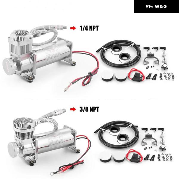 汎用 3/8NPT 1/4NPT 200PSI 480C 12V エアサスペンションコンプレッサー ポンプ キット クローム TT102993-SL カスタムパーツ アクセサリー 交換用部品Hign-concerned Chemical:N...