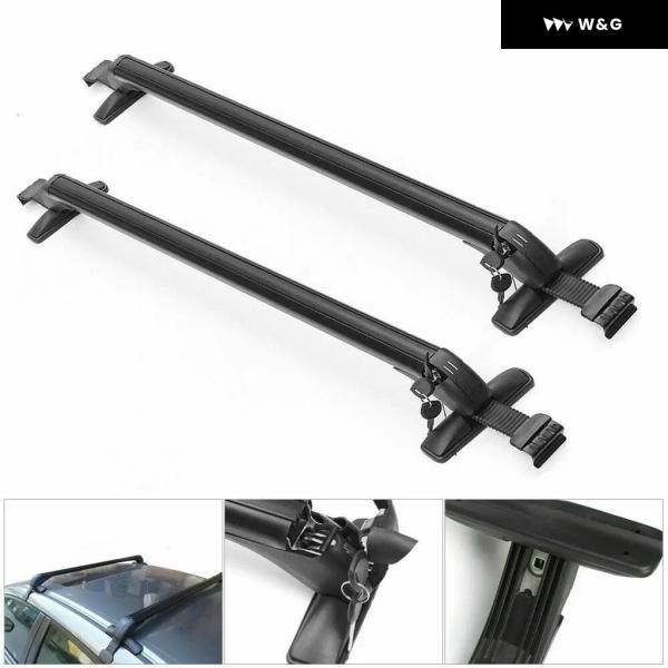 1組 汎用車両ルーフ マウント ラックレールバー ブラック アルミキャリア キャリア ロック付きトップカーラック カスタムパーツ アクセサリー 交換用部品Hign-concerned Chemical:NoneSpecial Feature...