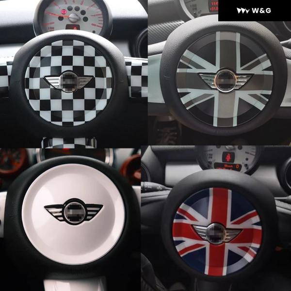 ユニオンジャック ステアリングホイール センター パネル カー ステッカー MINI COOPER ONE R55 R56 R57 R58 R60 カー スタイリング アクセサリー インテリア トリム カスタムパーツ アクセサリー 交換用部...