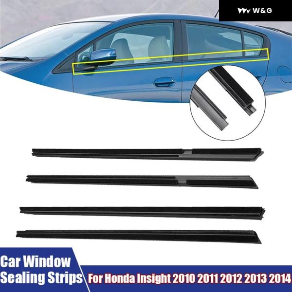 4個 外側窓ガラスシーリングストリップ ゴム圧力ストリップ カーアクセサリー ホンダ インサイト 2010-14 カスタムパーツ アクセサリー 交換用部品Material:Others (fill in by yourself)Hign-c...