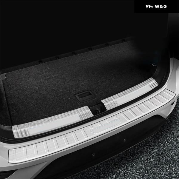 VW フォルクスワーゲン T-ROC 2017-2023 リア トランク インナー アウター バンパー ガード シルプレート プロテクター プレート カバー トリム 2個 カスタムパーツ アクセサリー 交換用部品Hign-concerned...