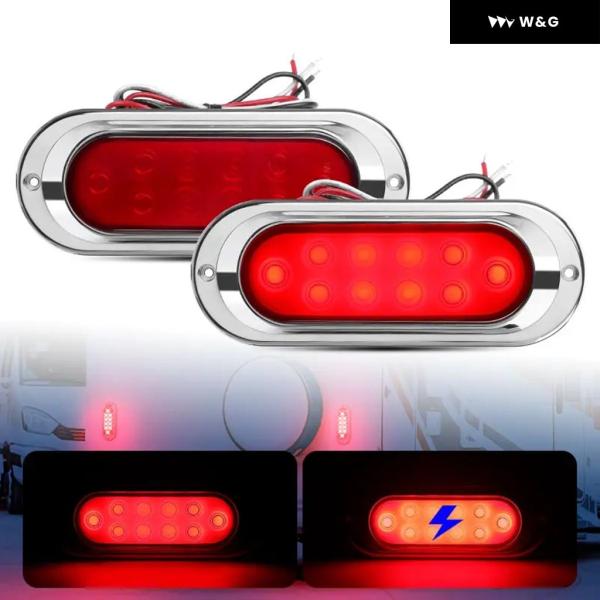 9インチ オーバル 20LED テール ブレーキライト DRL フラッシュポジションランプ ストップハザード トレーラーリアシグナルライト 12-24V トラック ピックアップ ATV RV カスタムパーツ アクセサリー 交換用部品Hign...