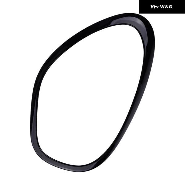 51139801574 車右 ヘッドライト カバー リング トリム ベゼル MINI COOPER R60 COUNTRYMAN 2011-2015 2016 光沢ブラック プラスチック カスタムパーツ アクセサリー 交換用部品Hign-c...