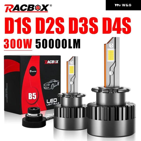300W D2S LED CANBUS D1S D3S LED ヘッドライト バルブ 50000LM D4S D8S D1R D2R D3R D4R ターボ LED キセノン カーランプ プラグプレイ ホワイト 6000K カスタムパーツ ...