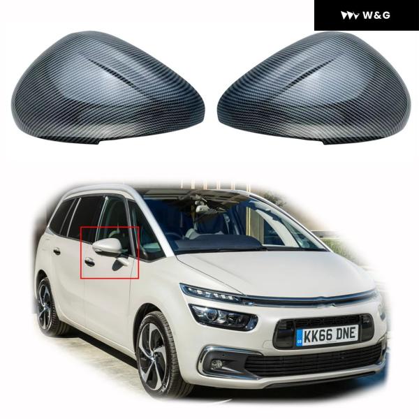 カーボンリアビューカーアクセサリーメッキドアミラー カバー トリム ペースト スタイル シトロエン C4ピカソ2013-16 2018 カスタムパーツ アクセサリー 交換用部品Hign-concerned Chemical:NoneSpec...