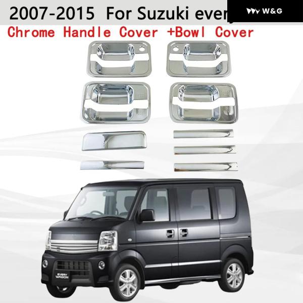 スズキ エブリィ 2007-15 クローム ドアハンドル カバー とボウルカバー カーアクセサリー ステッカー カスタムパーツ アクセサリー 交換用部品Hign-concerned Chemical:NoneCountry/Region o...