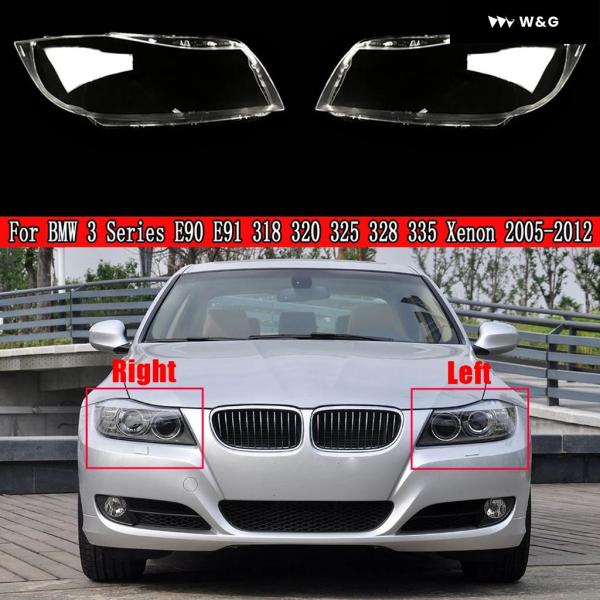 ヘッドライト カバー BMW 3シリーズ E90 E91 318 320 325 328 335 キセノン 2004 2005 2006 - 2012 車用 ヘッドランプ レンズ ランプシェード プレキシガラス カスタムパーツ アクセサリー...