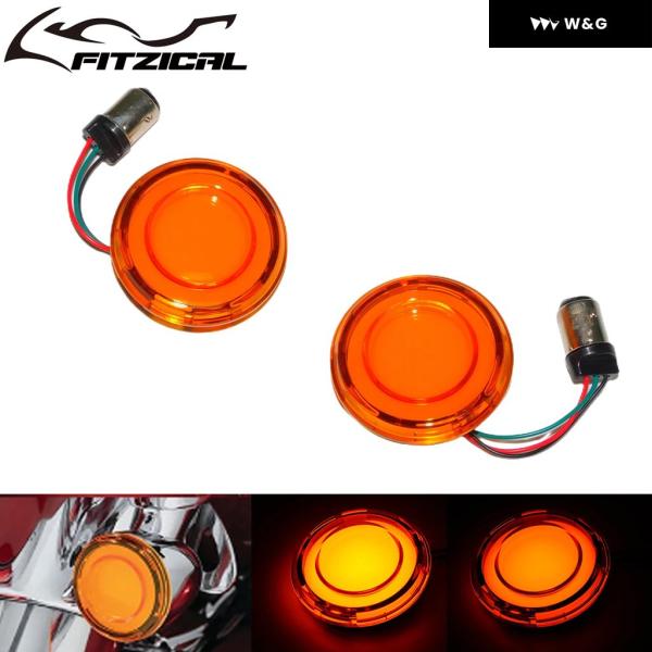 2X オートバイ バイク 1157 バレット スタイル コン バージョン LEDフロントランニング ブレーキライト ハーレー ツーリング ダイナ ファットボーイ スポーツスター XL883 ソフテイルBattery Included:NoH...