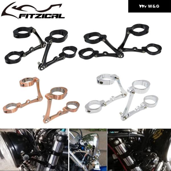 39MM-41MM オートバイ バイク CNC フォーク チューブ ホルダー ヘッドライト ブラケット マウント クランプ ハーレー スポーツスター ツーリング カフェレーサー チョッパーHign-concerned Chemical:No...