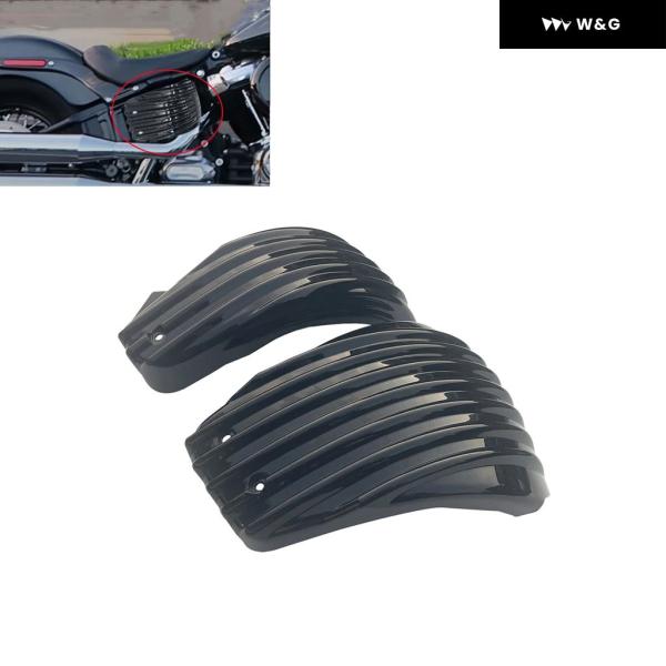 ブラックストライプバッテリーサイド フェアリング カバー ハーレー ソフテイル ブレイクアウト ファットボーイ ストリートボブ M8 2018-21Hign-concerned Chemical:NoneSpecial Features:P...
