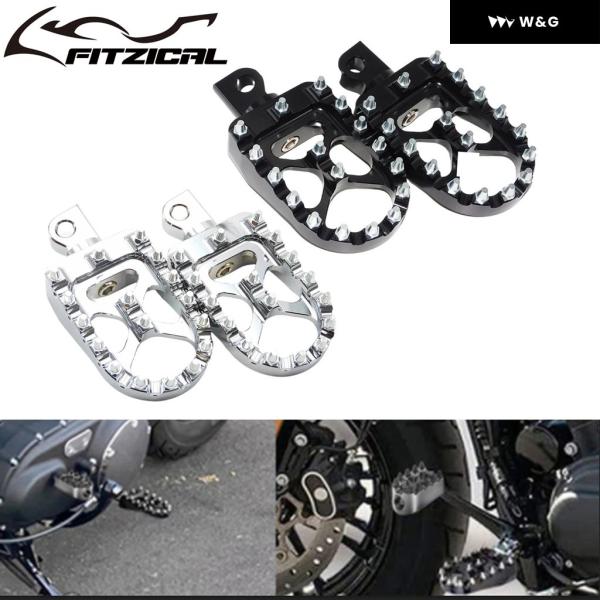 オートバイ バイク フットペグ 360°回転式リア フットレスト フットペグ ハーレー チョッパー スポーツスター XL883 ワイドグライド ストリートボブHign-concerned Chemical:NoneItem Weight:0...