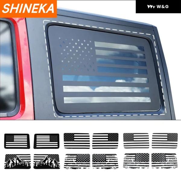 リアウィンドウデコレーションステッカー アメリカ国旗デカール 4ドア 外装アクセサリー ジープ ラングラー JK JKU 2011-2017 カスタム パーツ アクセサリーType Of Sticker:OtherModel:Nationa...