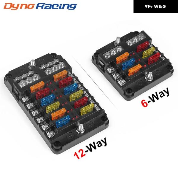 6ウェイ 12ウェイ車ボートブレードヒューズボックスブロックホルダーLEDインジケーター12V 32V自動車船舶防水配電盤 カスタム パーツ アクセサリーHign-concerned Chemical:NoneRated Current:1...