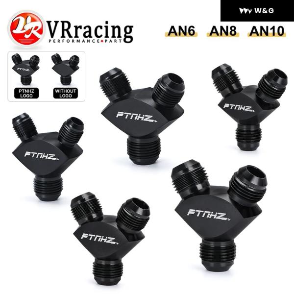 VR 3ウェイ AN6 AN8 AN10 アルミ Yブロック アダプター継手 アダプター ブラック Y型 オイルパイプジョイント カスタム パーツ アクセサリーSpecial Features:One-piecemandrel-bent d...